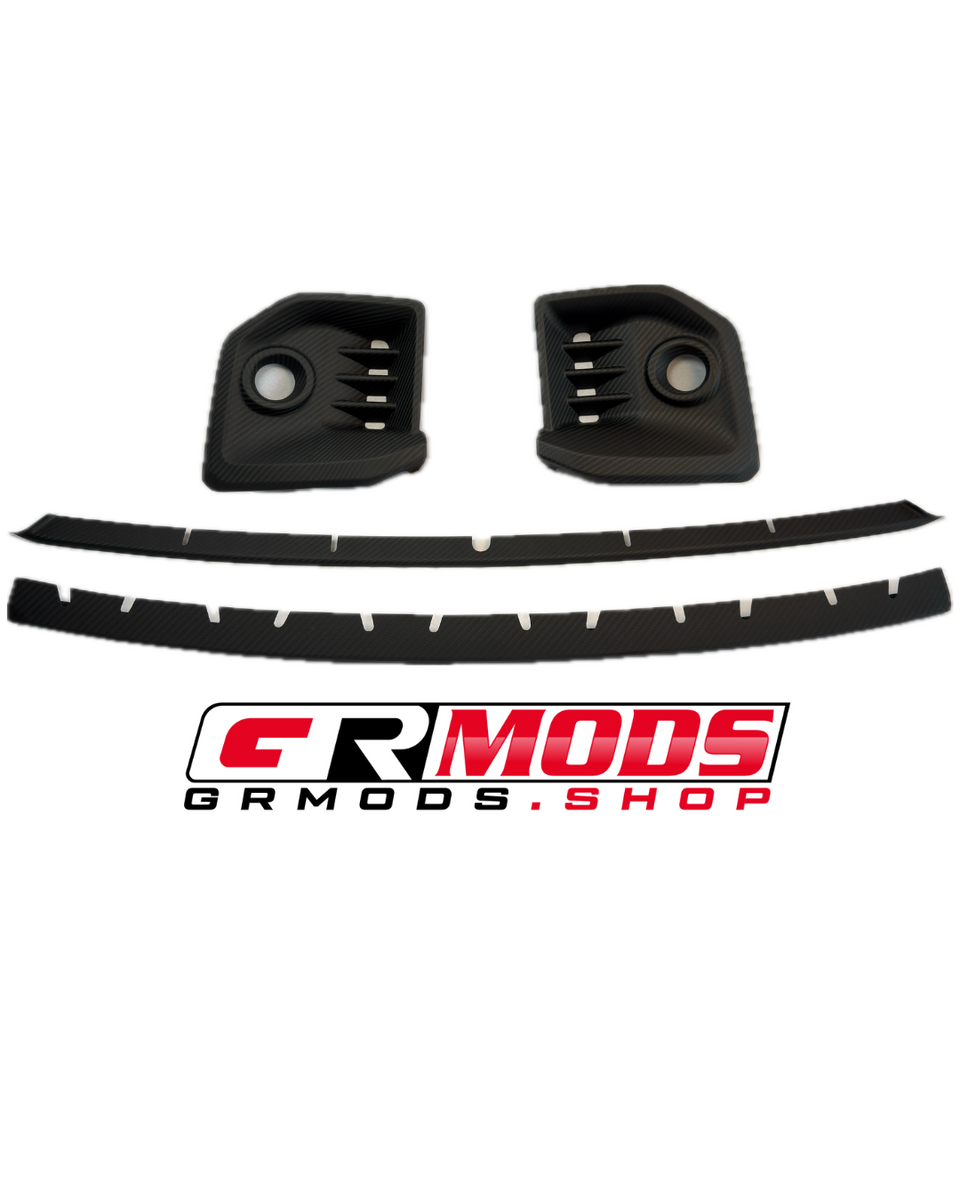 CARBON FIBER FRONT GRILLE COVER - 4 PIECE SET – GRMODS.shop